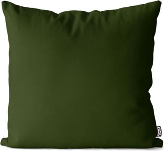 Void Watches Kissenbezug wetterfest Kissenhülle Polyester wasserfest Dekokissen Outdoor Kissen Zierkissen, Kissen Größe:80 x 80 cm, Kissen Farbe:Dunkelgrün