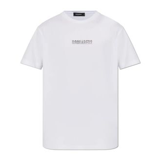 Dsquared2 T-Shirt mit erhabenem Logo - - Tops - Herren - Wei&szlig; - S
