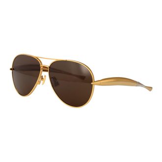 Bottega Veneta Aviator Sonnenbrille - - Accessories - unisex - Gelb - 64 MM