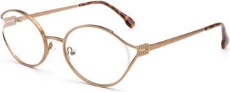 Generic Lunettes de soleil ovales rétro avec monture en métal pour homme et femme - Verres UV400, Marron Opt, Taille unique