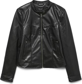 Vero Moda Damen Vmamanda Short Coated Jacket Noos, Black, s