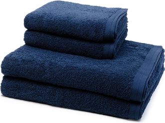 Möve 4 teiliges Frottier-Set - Superwuschel (2 X Handtuch 2 X Duschtuch im Set) - 520 g/m2 - Baumwolle - Walkfrottee - saugstark - weich und flauschig - De