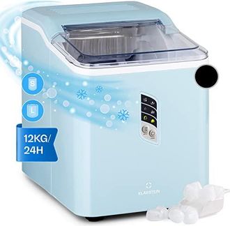 Klarstein Klarstein Machine a Glacons pour la Maison, Capacit&eacute; de 1,5L, Fabrique Rapidement Jusqu&agrave; 12kg de Glacons, Machine a Glaces Petits et Grands Gla&ccedil;ons en