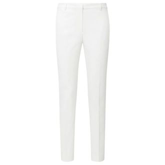 Pinko Pinko, Femme, Pantalons, Blanc, Taille: 36 FR Pantaloni piega in lino stretch