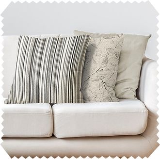 Novely 3er-Set DEKOKISSEN Sofakissen Couchkissen Kissenbezug Füllung Zierkissen 40x40 cm Wohnzimmer Kissen Kissenhülle Farbe: 02 Creme | Ausführung: nur Bezü