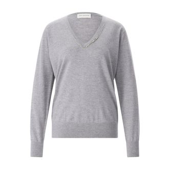 Dries Van Noten V-Ausschnitt Strickware - - Knitwear - Damen - Grau - M