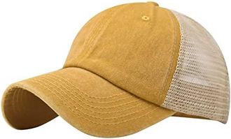Generic Casquette snapback noire cowboys denim boucle ext&eacute;rieur protection solaire chapeau casquettes hommes dictons, jaune, taille unique
