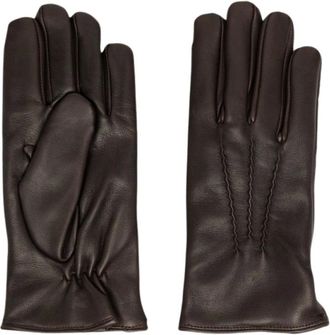 Orciani Homme, Accessoires, Brun, Taille: 9 1/2 IN Gants en cuir Nappa Flake