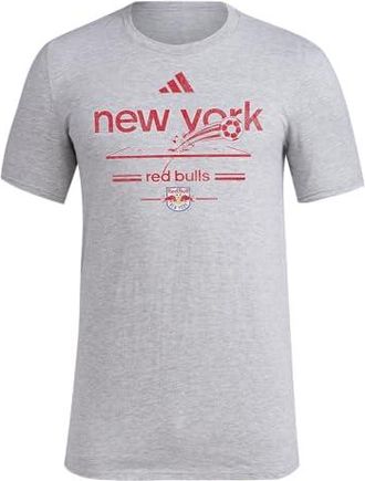 adidas T-Shirt &agrave; Manches Courtes pour Homme New York Red Bulls Vintage World Pre-Game T-Shirt &agrave; Manches Courtes New York Red Bulls Vintage World Pre-Game, Gr