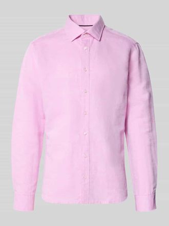 Jake*s Regular Fit Freizeithemd aus Leinen-Mix