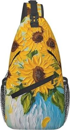 Generic Sac &agrave; bandouli&egrave;re r&eacute;tro tournesol abeille sac &agrave; dos de voyage sac &agrave; dos bandouli&egrave;re pour homme sac &agrave; dos de randonn&eacute;e sac &agrave; dos de randonn&eacute;e