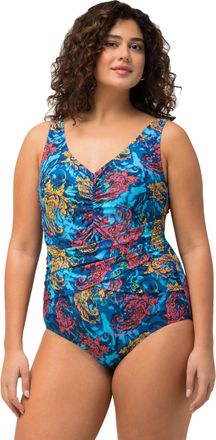 Ulla Popken Damen, große Größen, Badeanzug Wiebke, Überschlagene Taille