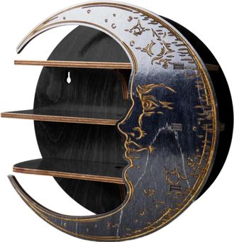 Generic Moon Eckregal, schwebende Wandregale, platzsparende Aufbewahrung in Wandregalen, schwebendes Ausstellungsregal, Wandmontage