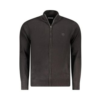 North Sails Schwarzer Nylon-Cardigan mit Stickerei - - Knitwear - Herren - Schwarzk - L