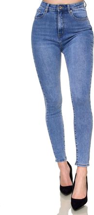 Elara Super High Waist Damen Hose Chunkyrayan EL12D2 Blau 52 (6XL)