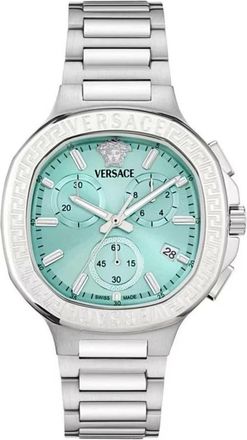 Versace Femme, Accessoires, Gris, Taille: ONE Size V-Lady Chrono Square