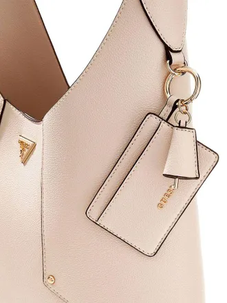 Guess Womens Hobo Bag Stone Polyurethane - Handbags