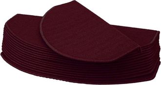 Hhg 15er-Set Stufenmatte HHG 585, Treppenteppich Treppenschutz Treppenmattenset, 65x25cm halbrund, bordeaux