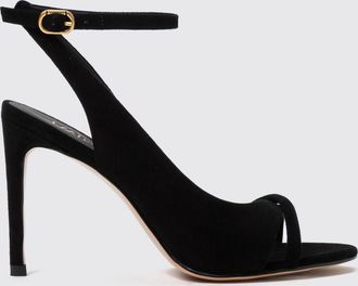 Twinset Wildledersandalen mit Kn&ouml;chelriemen und Stilettoabsatz