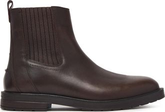 Tommy Hilfiger Stiefeletten Tommy Hilfiger Cleated Hilfiger Brush Wl Chel FM0FM06080 Braun