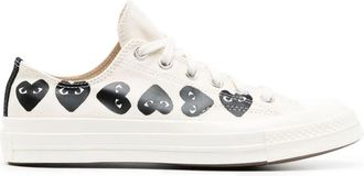 Comme Des Gar&ccedil;ons Low-Top Sneaker - Multi Heart Low Top Sneakers - Gr. 44 (EU) - in Wei&szlig; - f&uuml;r Damen