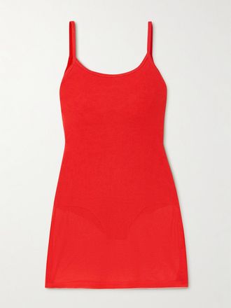 Jacquemus Mini-robe En R&eacute;sille Stretch Roupao - Rouge