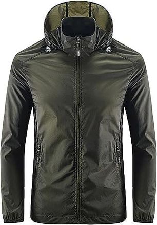 Generic Veste Running Homme,Hommes &Eacute;t&eacute; Peau Lumi&egrave;re Respirant Glace Soie Soleil V&ecirc;tements De Manteau Ext&eacute;rieur Coupe-Vent Chemise De Veste en Jean Homme Noire