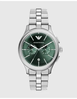 Emporio Armani Chronograph f&uuml;r Herren aus silberfarbenem Edelstahl, AR11746