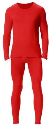 Generic Ensemble de sous-vêtements Thermique Homme Tee Shirt à Manche Longue & Leggings Set Hiver Ski Jogging Cycliste Gym Combinaisons de Sport