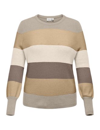Only Carmakoma Carnew Daria L/S Stripe Pullover KNT