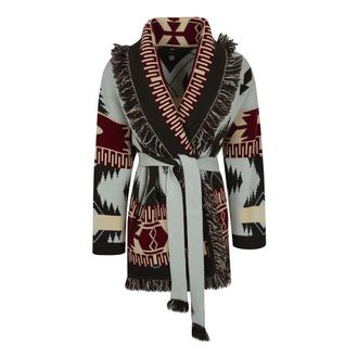 Alanui Femme, Pulls, Multicolore, Taille: 38 FR Bandana Jacquard Cardigan