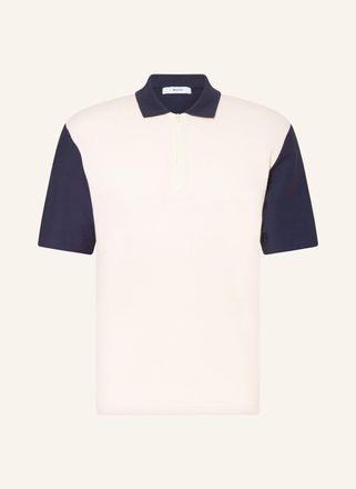 Palmes Poloshirt Textured Zip Polo blau