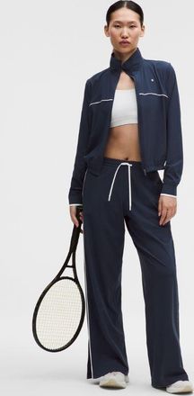 lululemon Pantalon dentra&icirc;nement large Court Rival Standard pour Femmes - Blue/Blanc - Taille 10