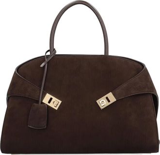 Ferragamo Große Hug Handtasche - Braun