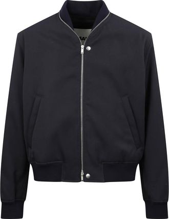 Jil Sander Homme, Vestes, Bleu, Taille: XL Bomber Jacket