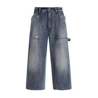 Dolce & Gabbana Blaue Distressed Jeans mit Fransensaum - - Jeans - Damen - Blau - XS