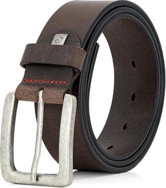 Pierre Cardin Mens leather belt/Mens belt, full grain leather belt, black/brown, Gr&ouml;&szlig;e/Size:100, Farbe/Color:marron