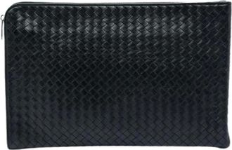 Bottega Veneta Sac bandouli&egrave;re en cuir tress&eacute; Pre-owned - Femme - Pre-owned - Noir - Taille: ONE Size