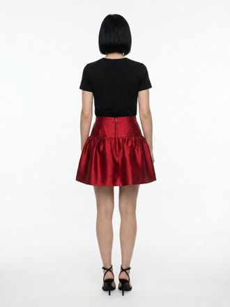 Dolce & Gabbana Womens Red Silk Mini Skirt