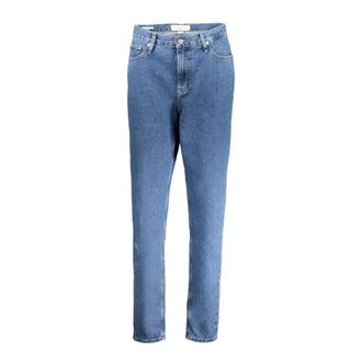 Calvin Klein Denim Mom Jeans Blau Logo - - Jeans - Damen - Blau - W29 L32