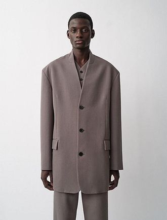 Calvin Klein Barkley Kragenlose Jacke - Anthracite - Herren - 48