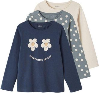 Vertbaudet Langarmshirt Mädchen Shirts BASIC 3er-Pack