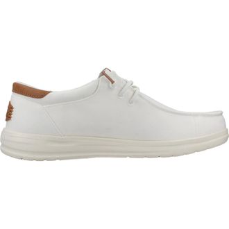Hey Dude Homme, Chaussures, Blanc, Taille: 41 EU Chaussures en Toile &agrave; Lacets