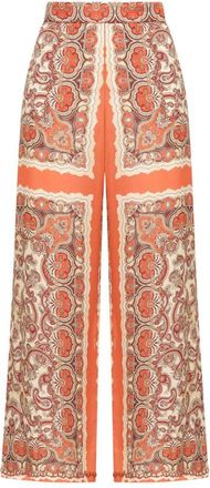 Maliparmi Maliparmi, Femme, Pantalons, Beige, Taille: 40 FR Pantalon Sunset Paisley
