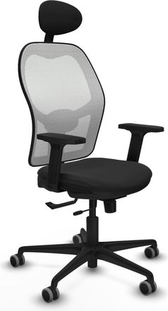 Piqueras y Crespo Jorquera Schreibtischstuhl mit 2D-Armen, h&ouml;henverstellbarer Lendenwirbelst&uuml;tze und festem Kopfteil, ausgestattet mit Syncro/Traslack und injiziertem S