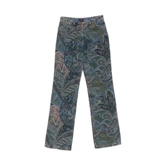 Etro Femme, Pantalons, Bleu, Taille: W27 Jeans &agrave; imprim&eacute; cachemire