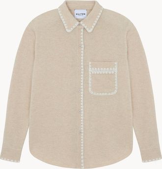 Kujten Chemise femme surpiqure contrast&eacute;e - Chemise Amina