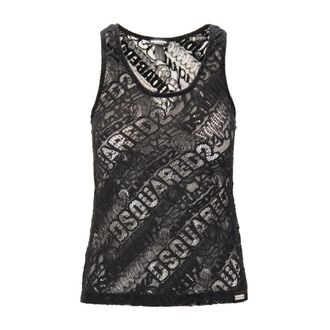 Dsquared2 Scoop Neck Tank Top - - Tops - Damen - Schwarzk - S