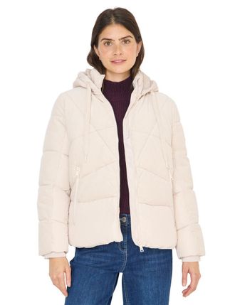 Cecil Damen Puffer Jacke mit Cord-Mix