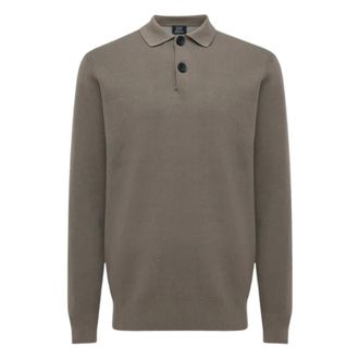 Genti Polo 2 Boutons ML - Homme - Tops - Brun - Taille: M